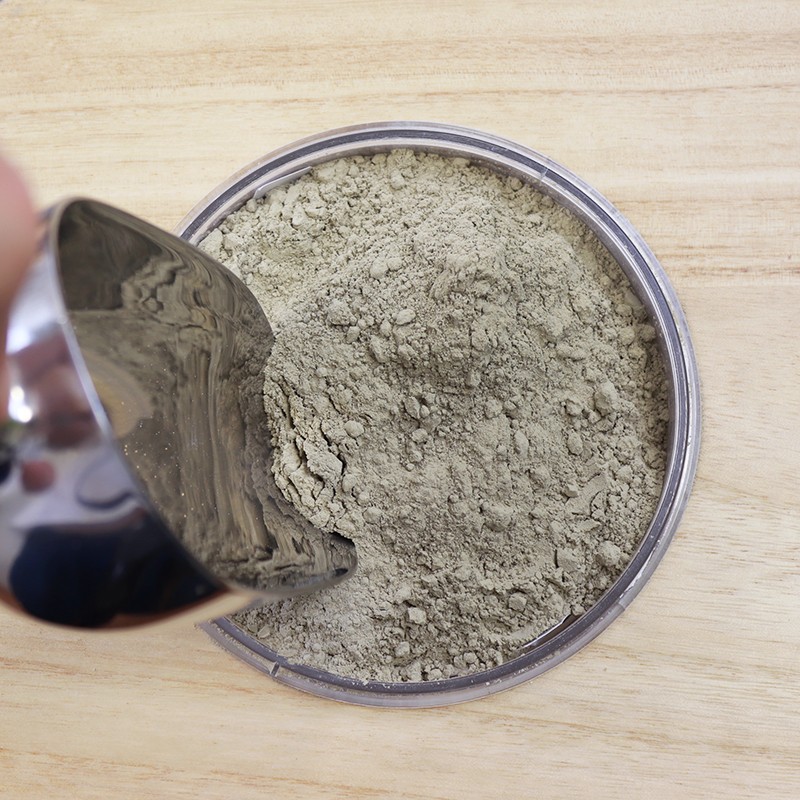 Pura argilla verde in polvere. 100% naturale.