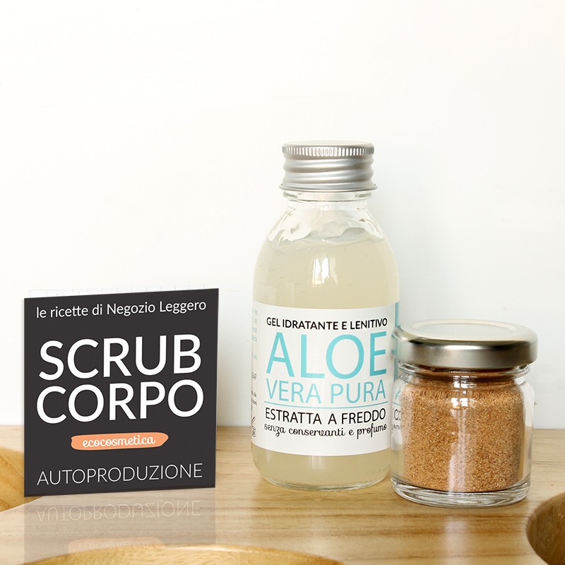 Kit per la preparazione di uno scrub per il corpo.