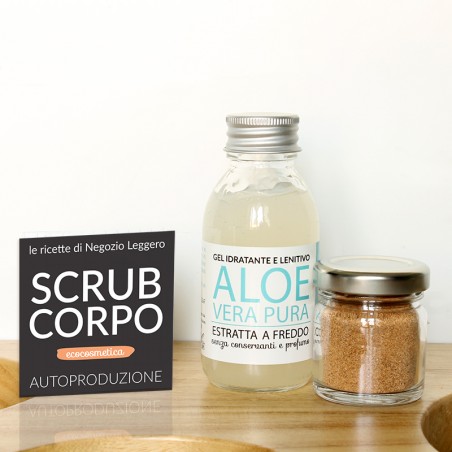Kit per la preparazione di uno scrub per il corpo.