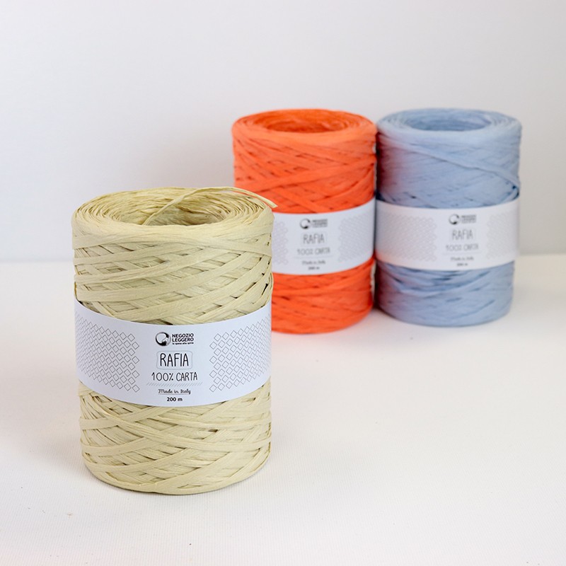 Rafia realizzata in carta al 100%. Made in Italy.